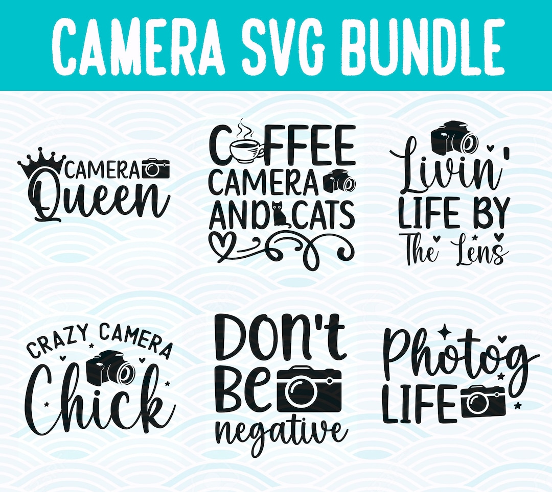 6 Graphic Camera Photographer Bundle SVG Digital File, Photographer ...