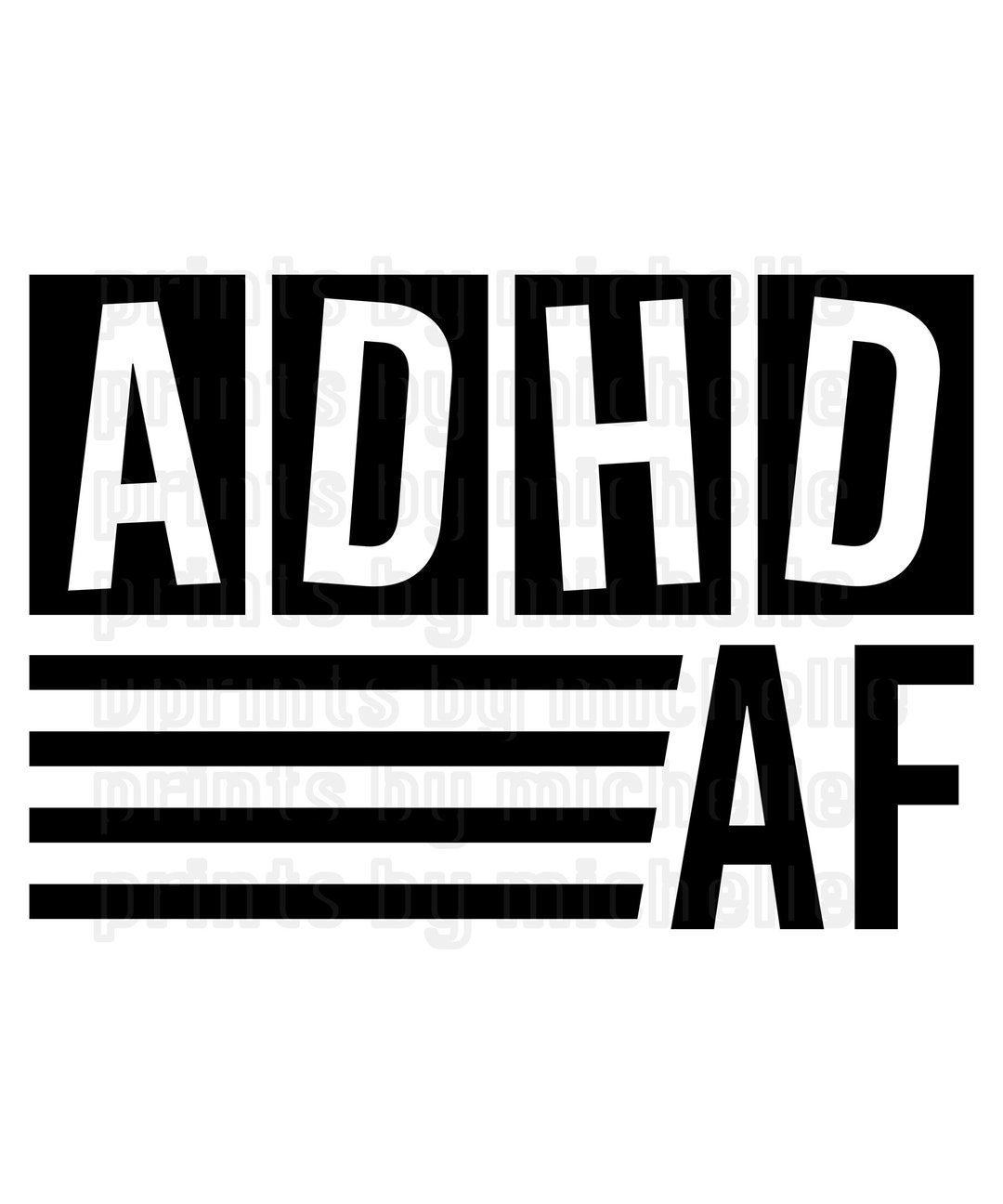 ADHD AF - Celebrate Neurodivergent SVG Digital File, Digital File ...