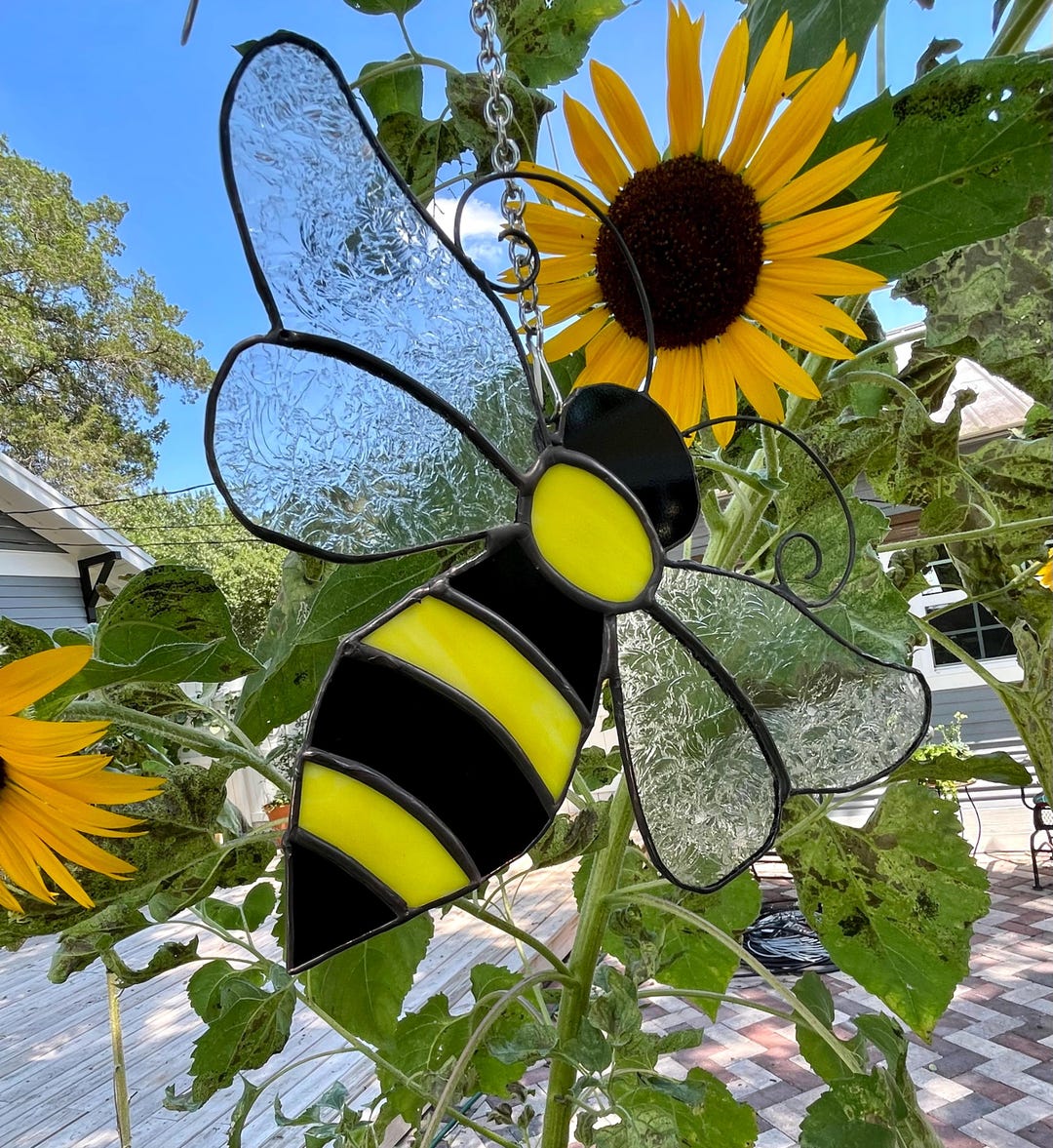Large Bumble Bee, Stained Glass, Sun Catcher - Etsy