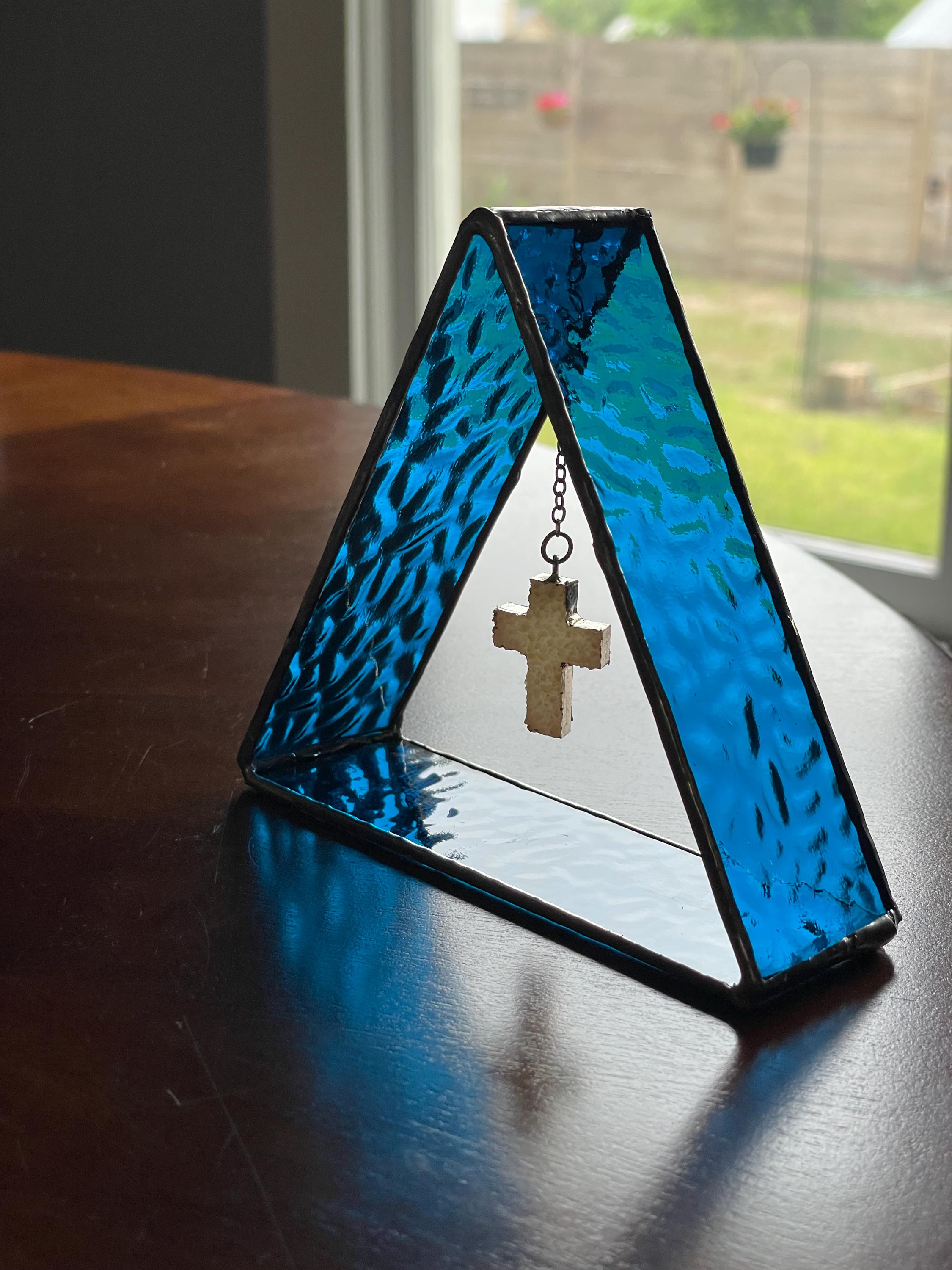 Stained Glass Triangle Prisms Sun Catchers With Charms - Etsy