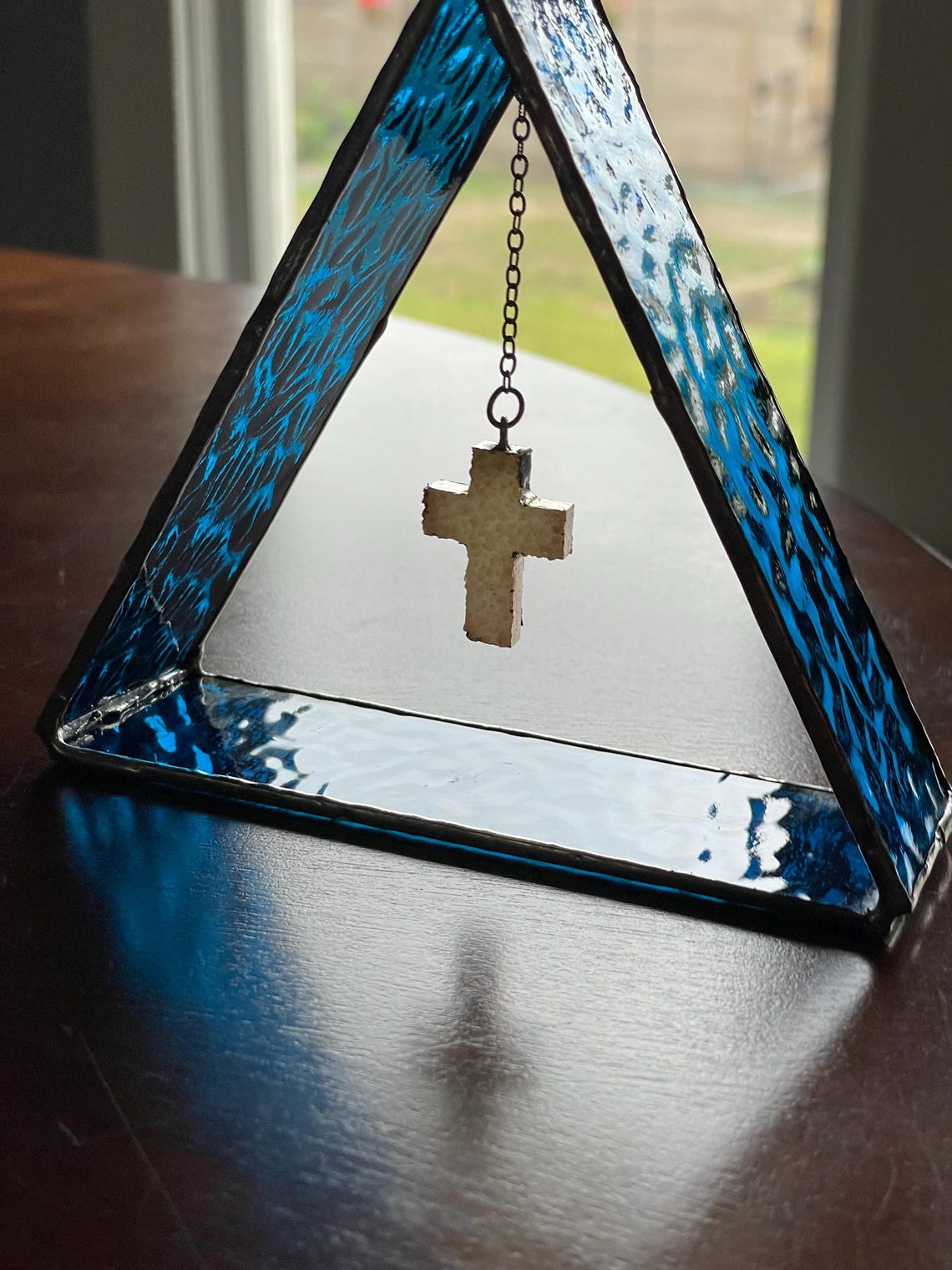 Stained Glass Triangle Prisms Sun Catchers With Charms - Etsy