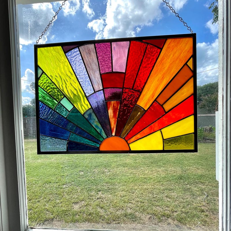 Stained Glass Sun - Etsy