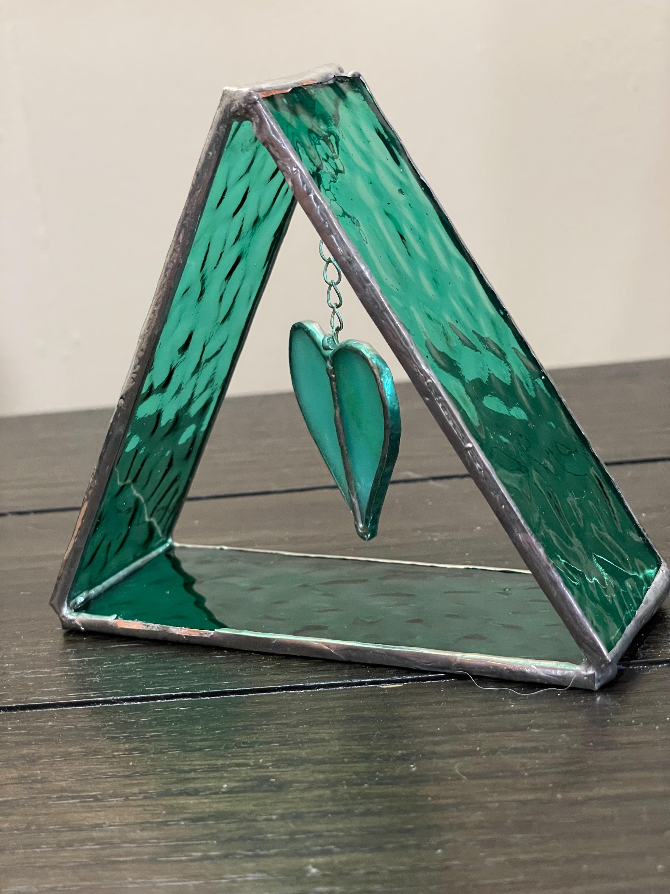 Stained Glass Triangle Prisms Sun Catchers With Charms - Etsy