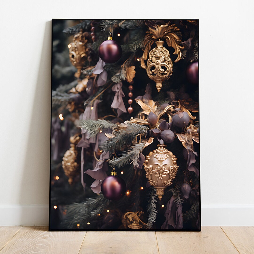 Cottagecore Christmas Tree Print: Holiday Wall Art (digital Download ...