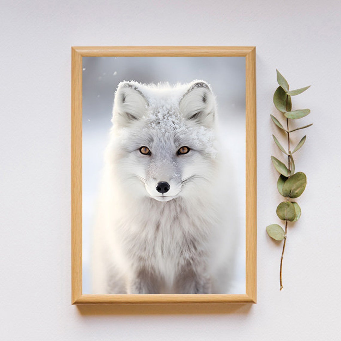 Arctic Fox Print White Fox Wall Art Winter Printable Art - Etsy