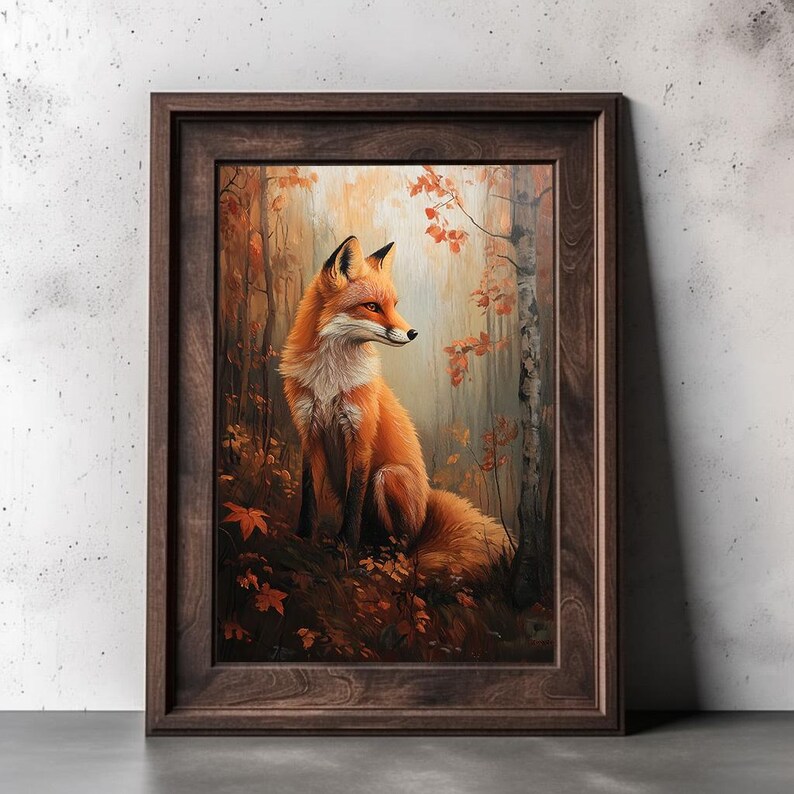 Autumn Fox Art Print: Woodland Nursery Decor (digital Download) - Etsy