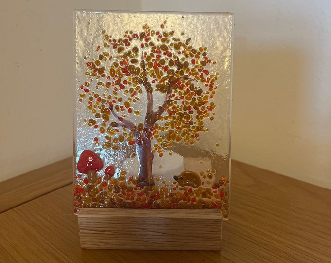 Four Seasons Trees Fused Glass Wave, Fused Glass Trees, 4 Seasons ...