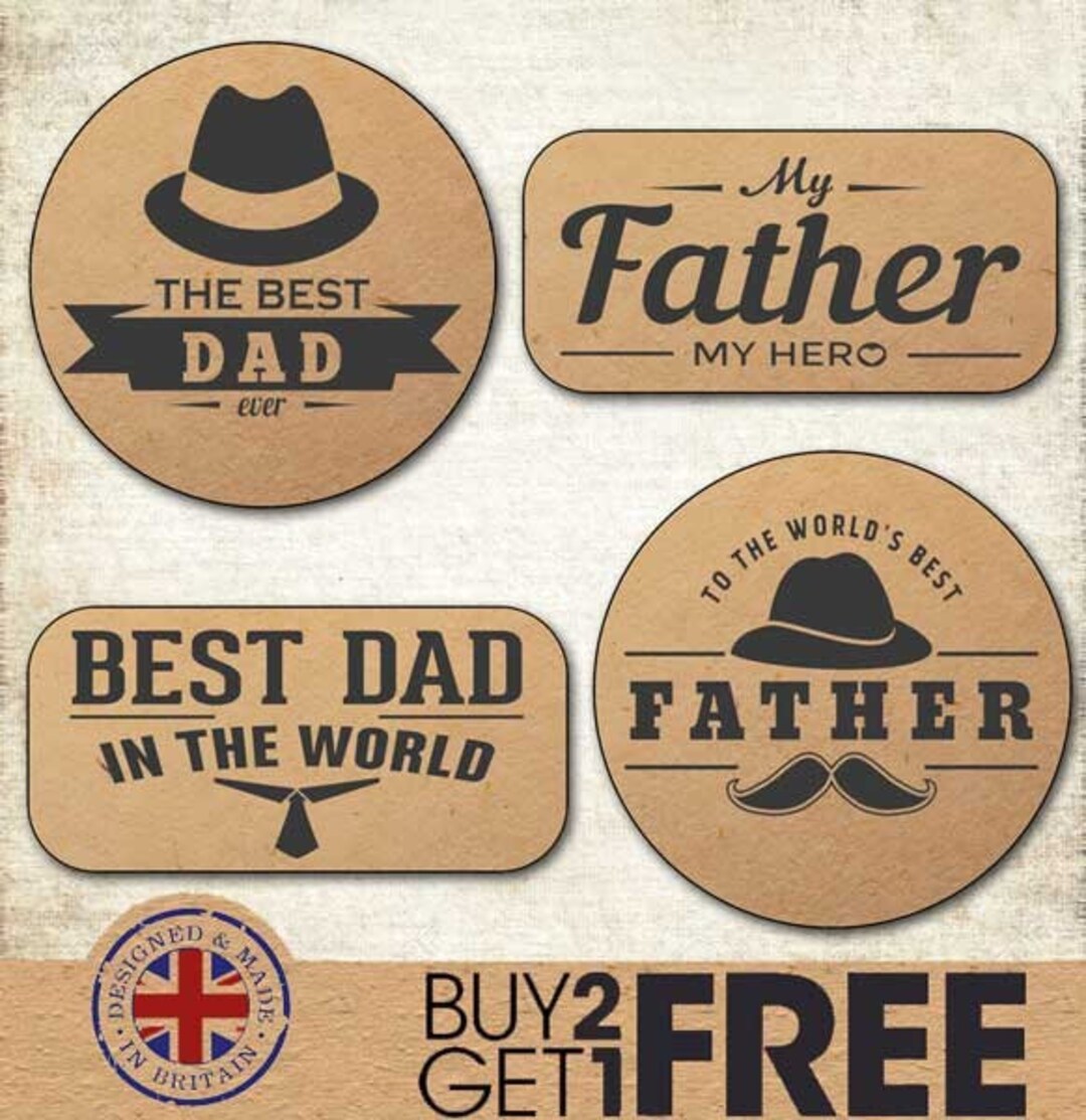 Father's Day Craft Gift Stickers Labels Best Dad/daddy - Etsy