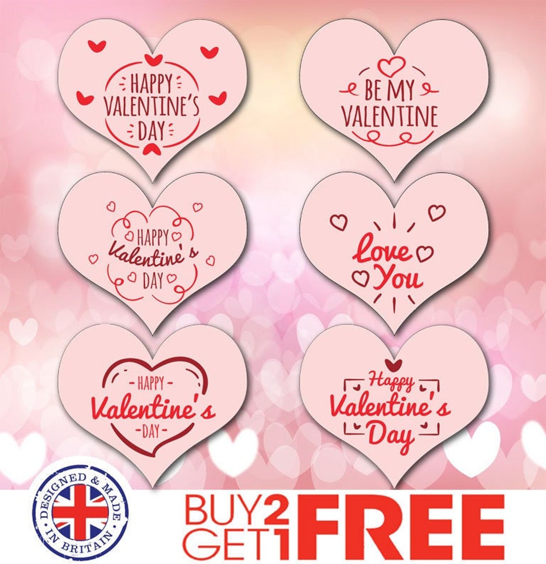 24x Valentines Day Craft Heart Shaped Stickers/labels Love/romance - Etsy