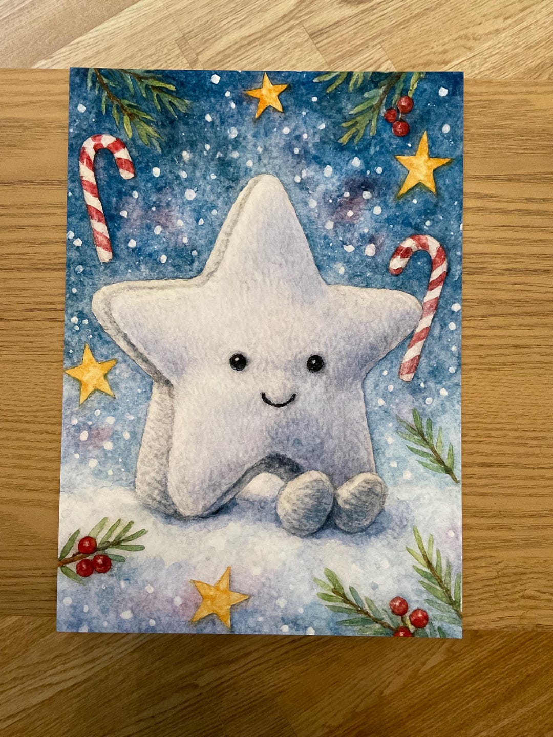 Jellycat Inspired Watercolour Amusable Christmas Silver Star Print - Etsy