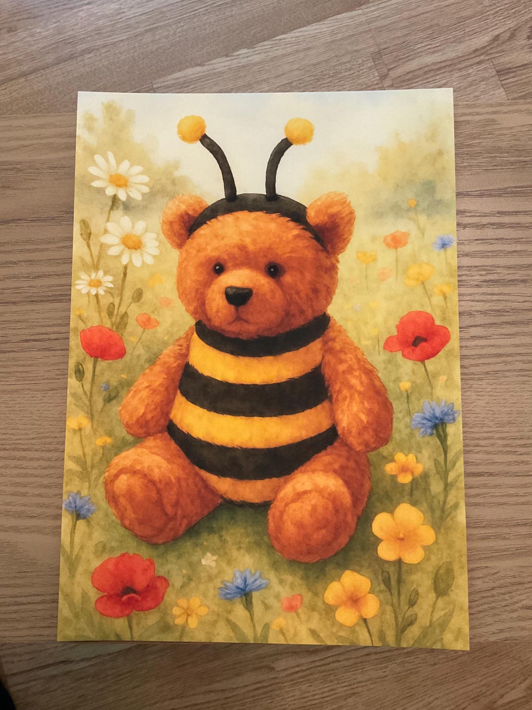 Jellycat Inspired Watercolour Busy Buzzy Bee Bartholomew Bear Style ...