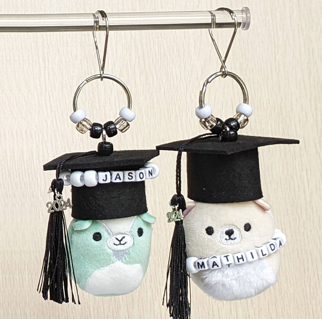 2024 Graduation Squishmallow Plush Charm Keychain, Personalized Grad ...
