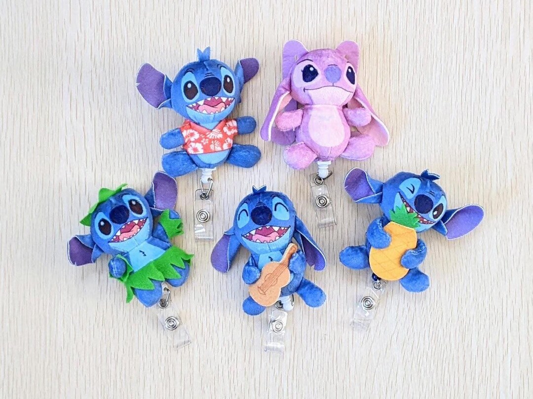 Stitch Badge Reel, Lilo Stitch Plush Badge Reel - Etsy