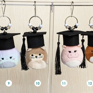 2024 Graduation Squishmallow Plush Charm Keychain, Personalized Grad ...