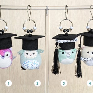 2024 Graduation Squishmallow Plush Charm Keychain, Personalized Grad ...