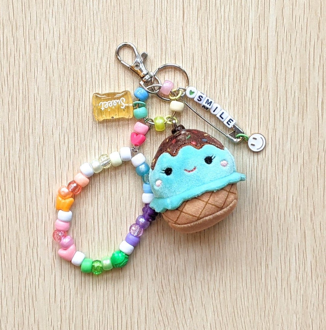 Squishmallow Charm Keychain Sweets & Boba, Personalized Squish Clip - Etsy