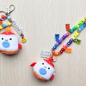 Alien Space Squish Plush Kandi Keychain or Necklace - Etsy