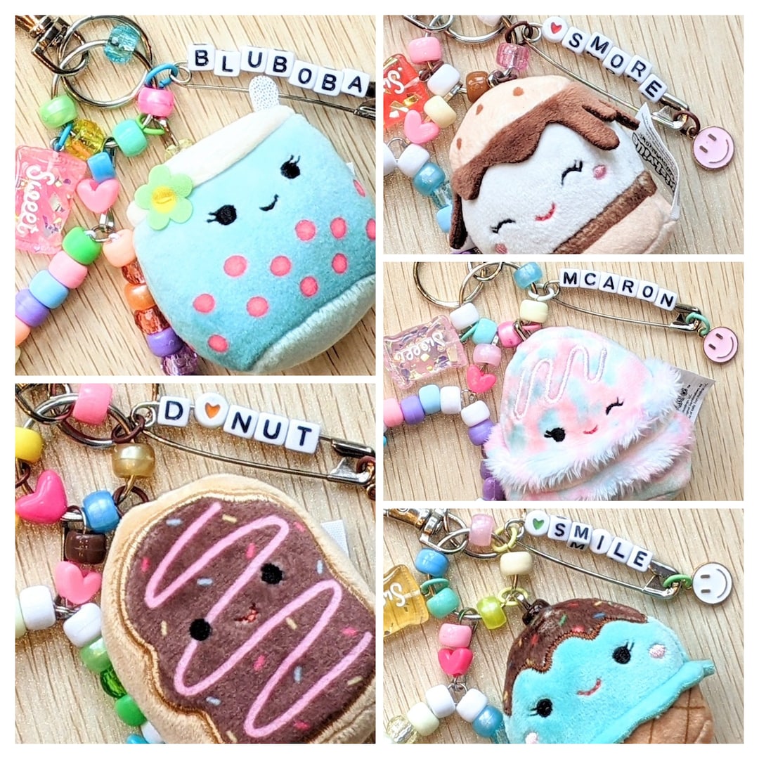 Sweets & Boba Squishmallow Keychain, Personalized Squish Clip - Etsy