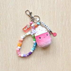 Sweets & Boba Squishmallow Keychain, Personalized Squish Clip - Etsy
