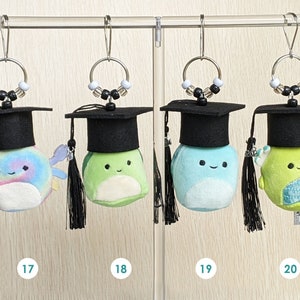 2024 Graduation Squishmallow Plush Charm Keychain, Personalized Grad ...