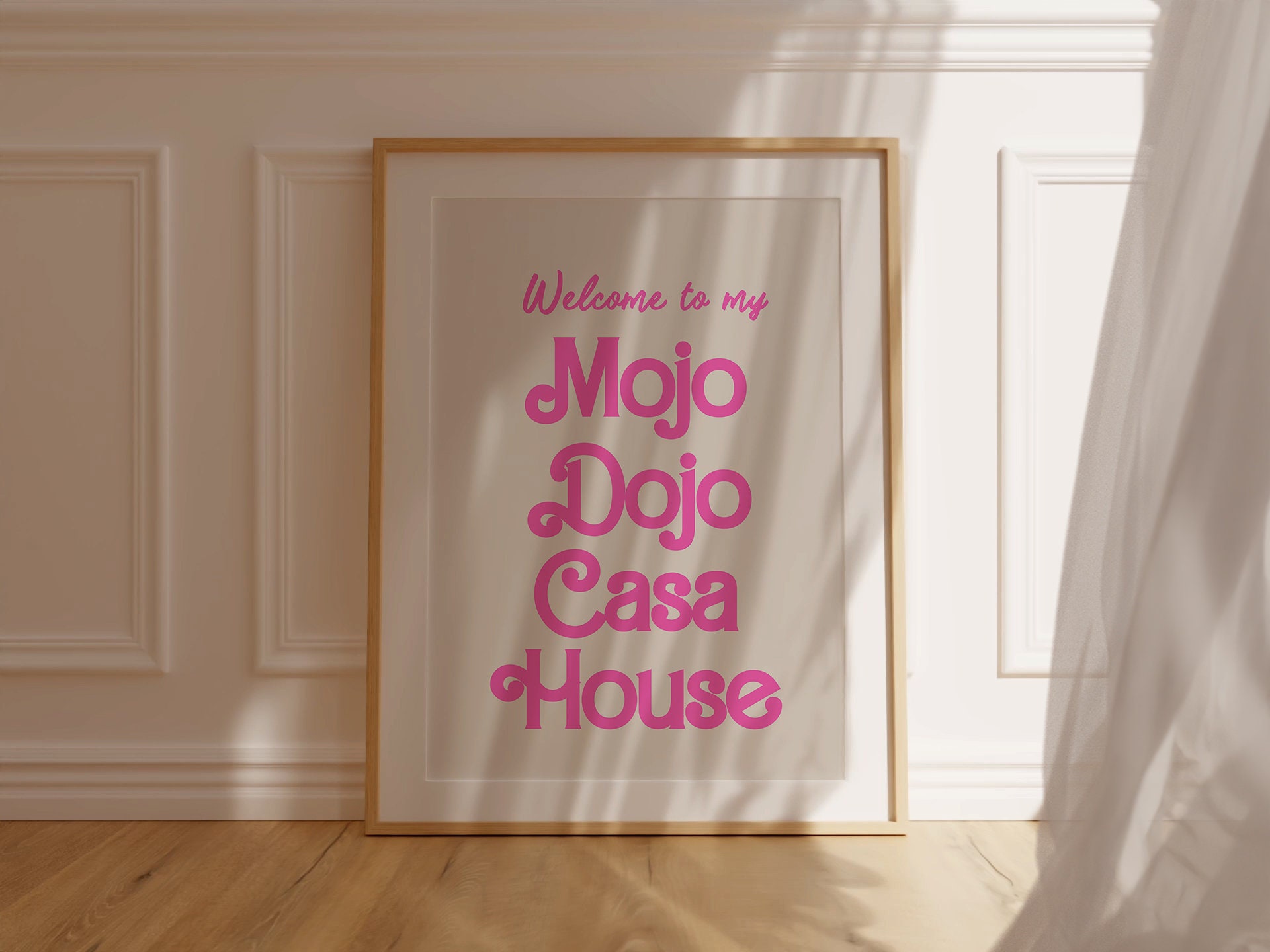 Mojo Dojo Casa House Barbie Poster | Ken Print | Aesthetic Pink Barbie ...