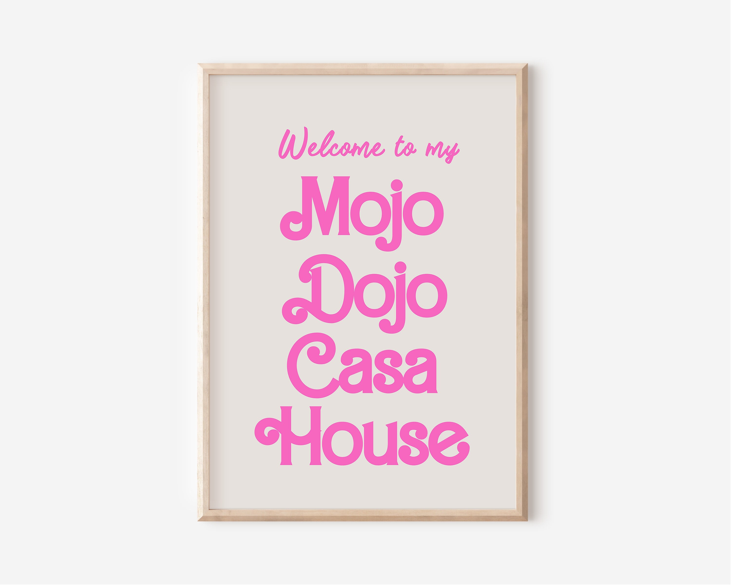 Mojo Dojo Casa House Barbie Poster | Ken Print | Aesthetic Pink Barbie ...