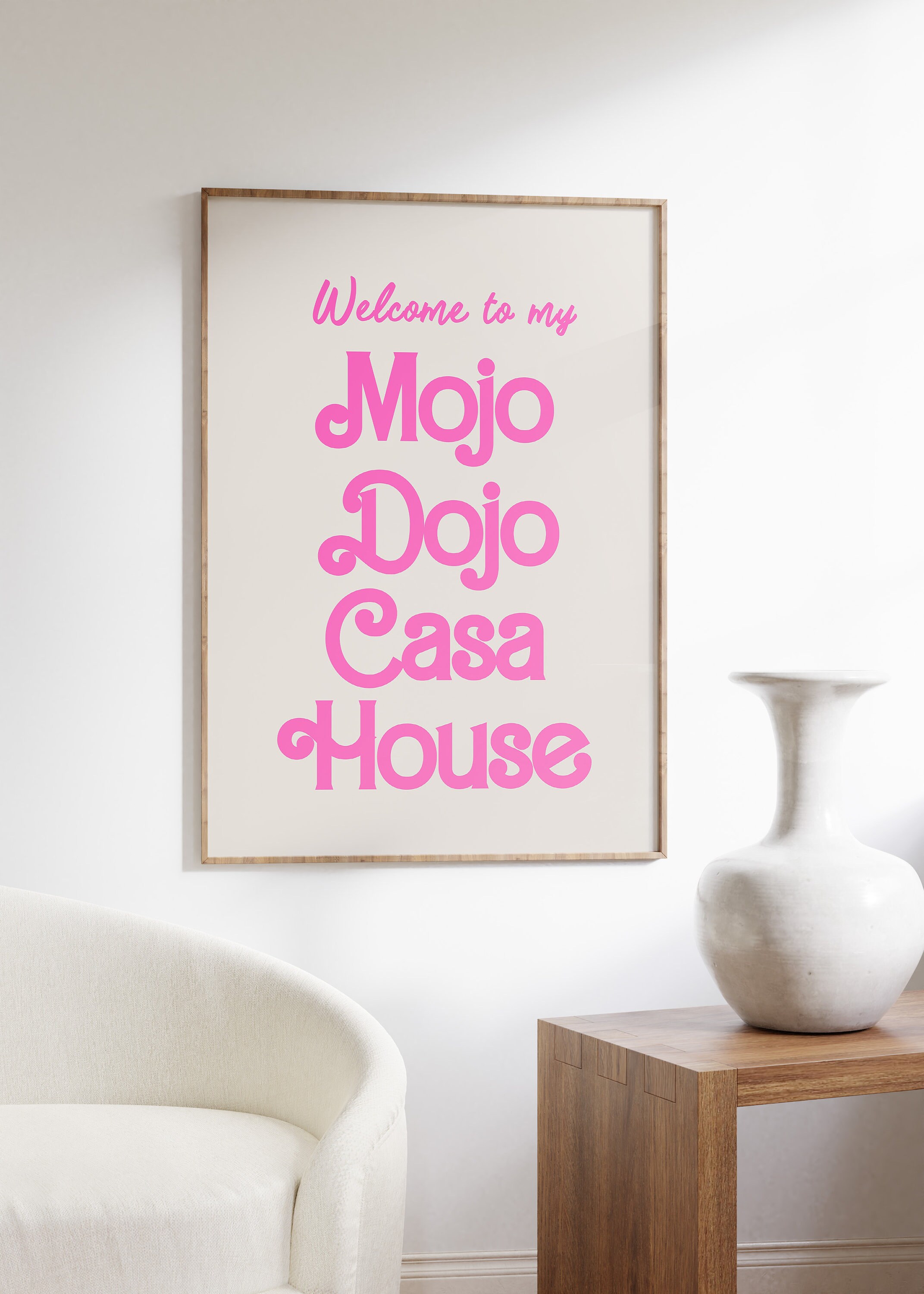 Mojo Dojo Casa House Barbie Poster | Ken Print | Aesthetic Pink Barbie ...