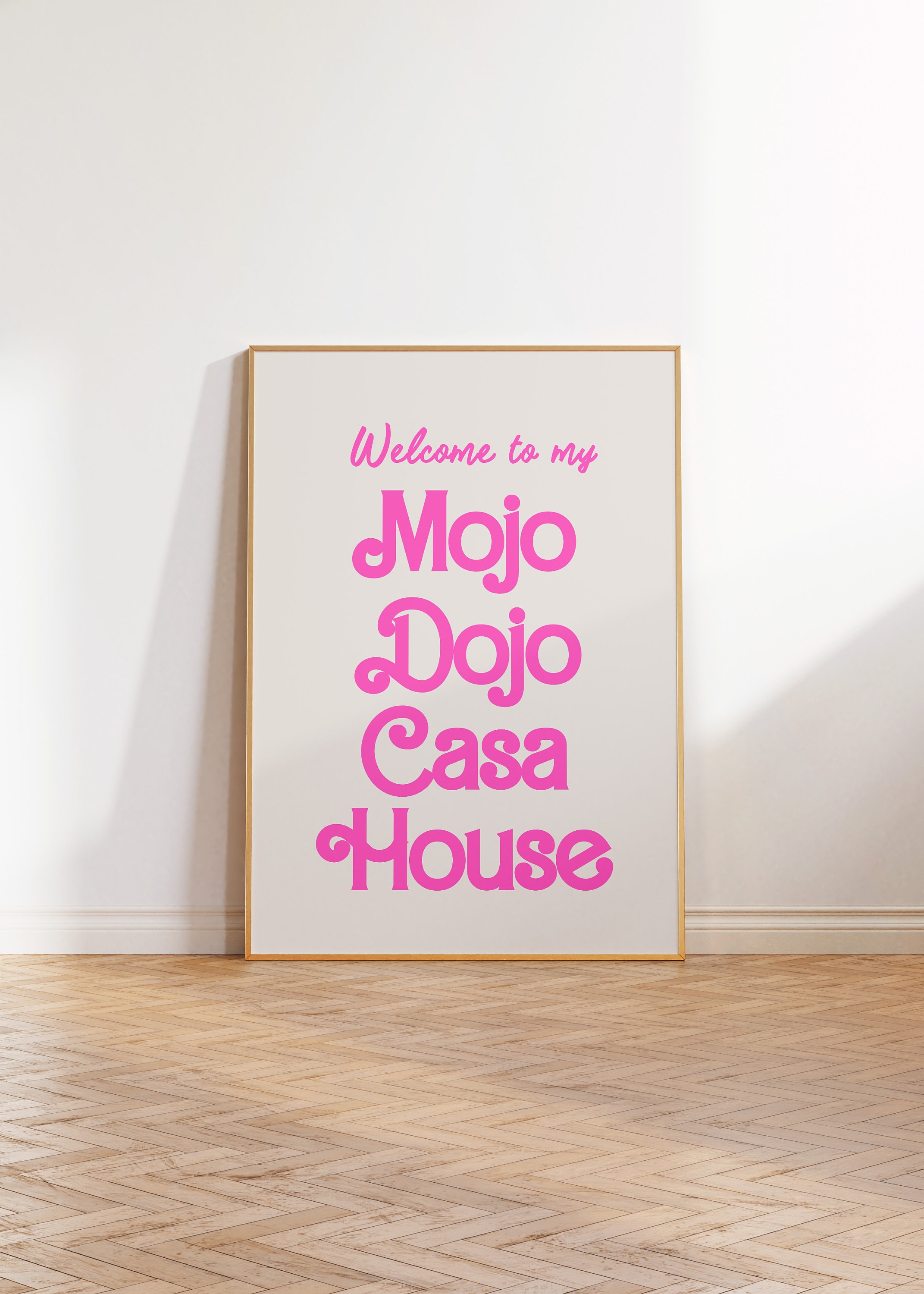Mojo Dojo Casa House Barbie Poster | Ken Print | Aesthetic Pink Barbie ...