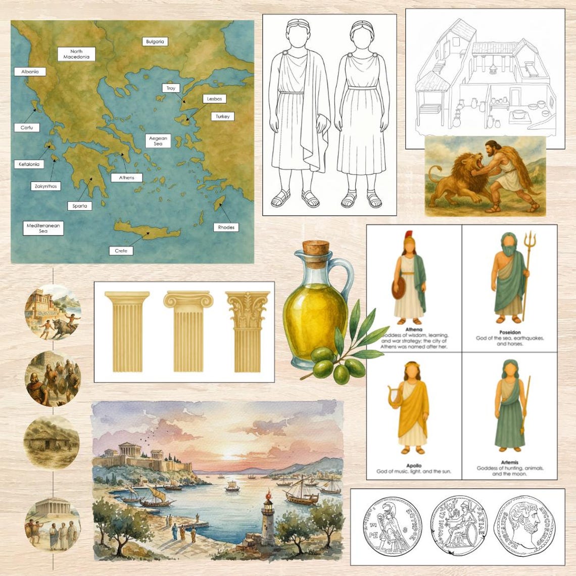 Greece Unit Study for Kids | Hands-on Geography & Culture Activities - Etsy