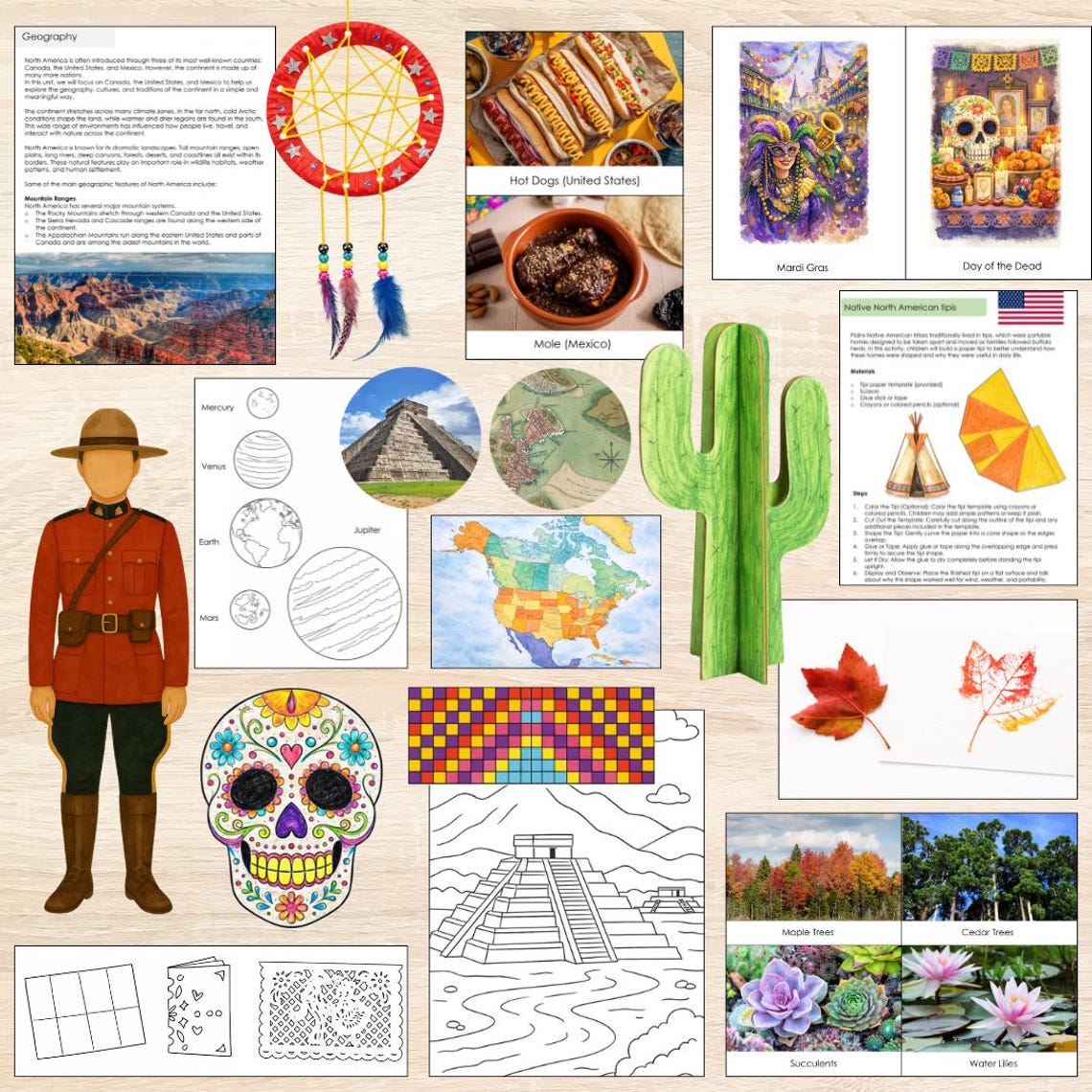 North America - Unit Study (english) - Etsy