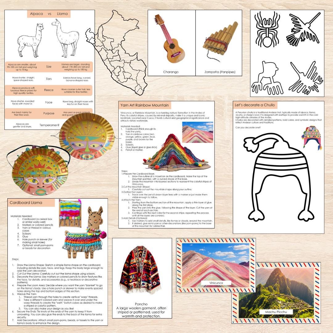 Peru Unit Study (english) - Etsy