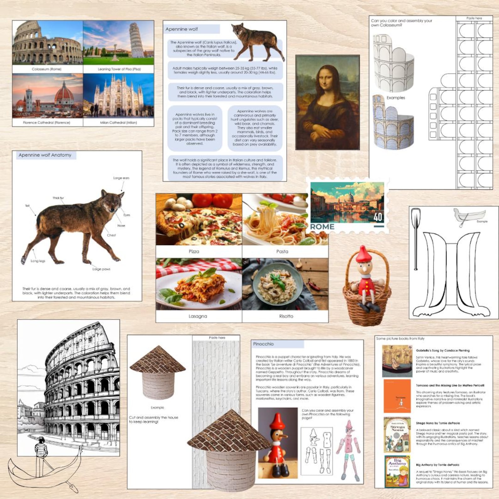 Italy Unit Study english - Etsy