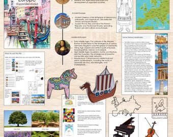 Europe Unit Study With Coloring Pages for Homeschool and Teachers ...