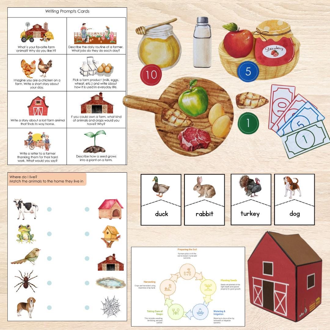 Farm Unit Study (english) - Etsy