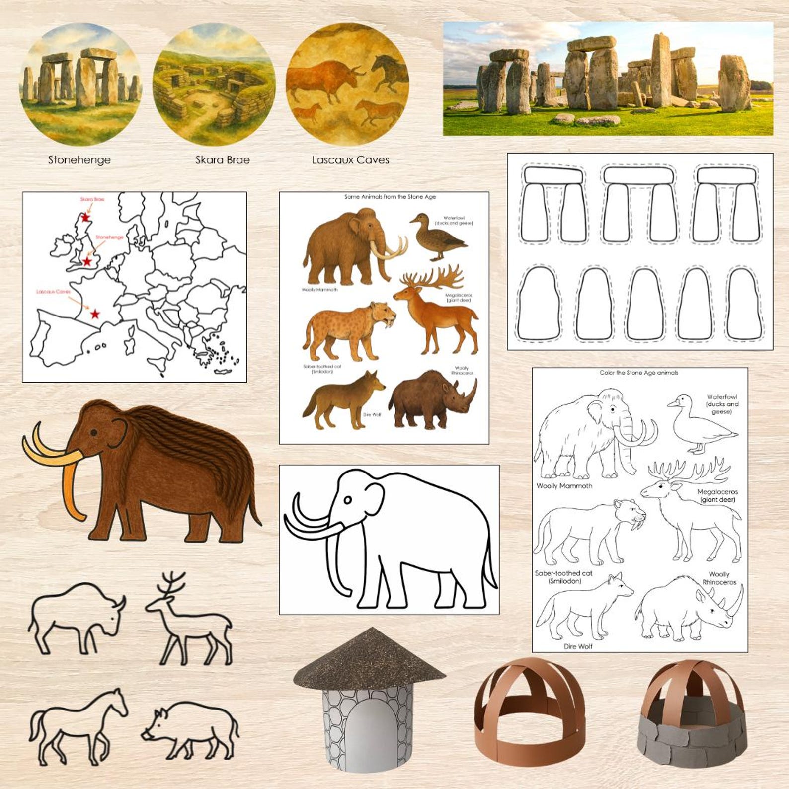 The Stone Age: Learning Activities & Timeline - Etsy
