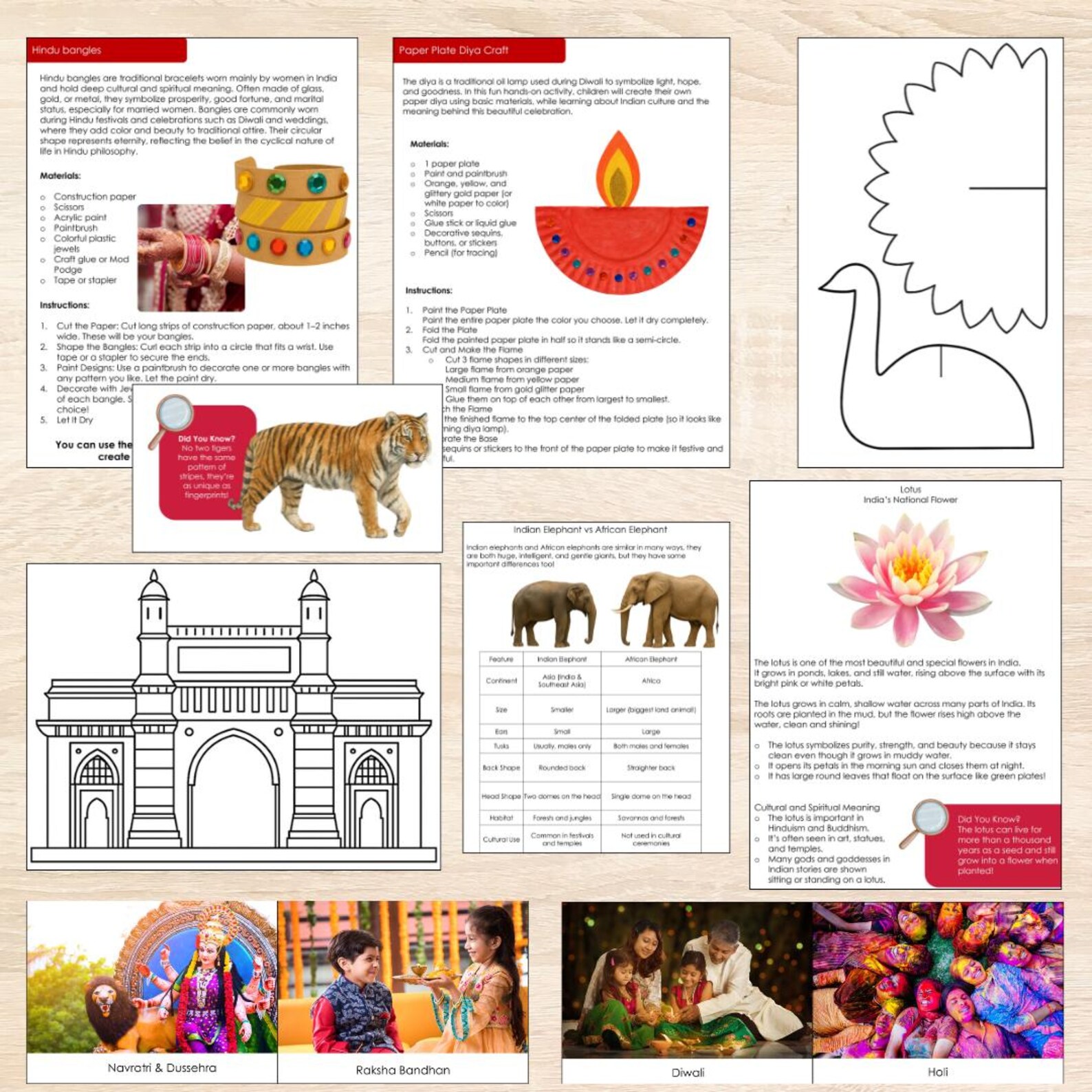 India Unit Study (english) - Etsy