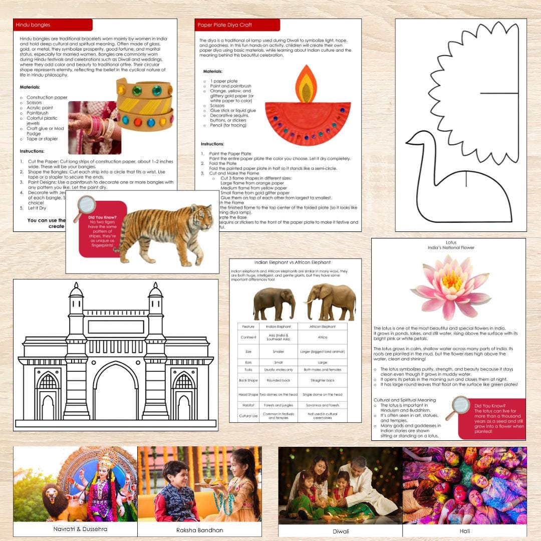 India Unit Study (english) - Etsy