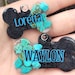 Western Dog Tag, Turquoise Dog Tag, Black Turquoise Pet Tag, Custom ...