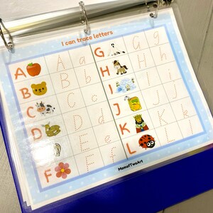 Alphabet Busy Book Printable ABC Quiet Book Toddler Busy Binder ...