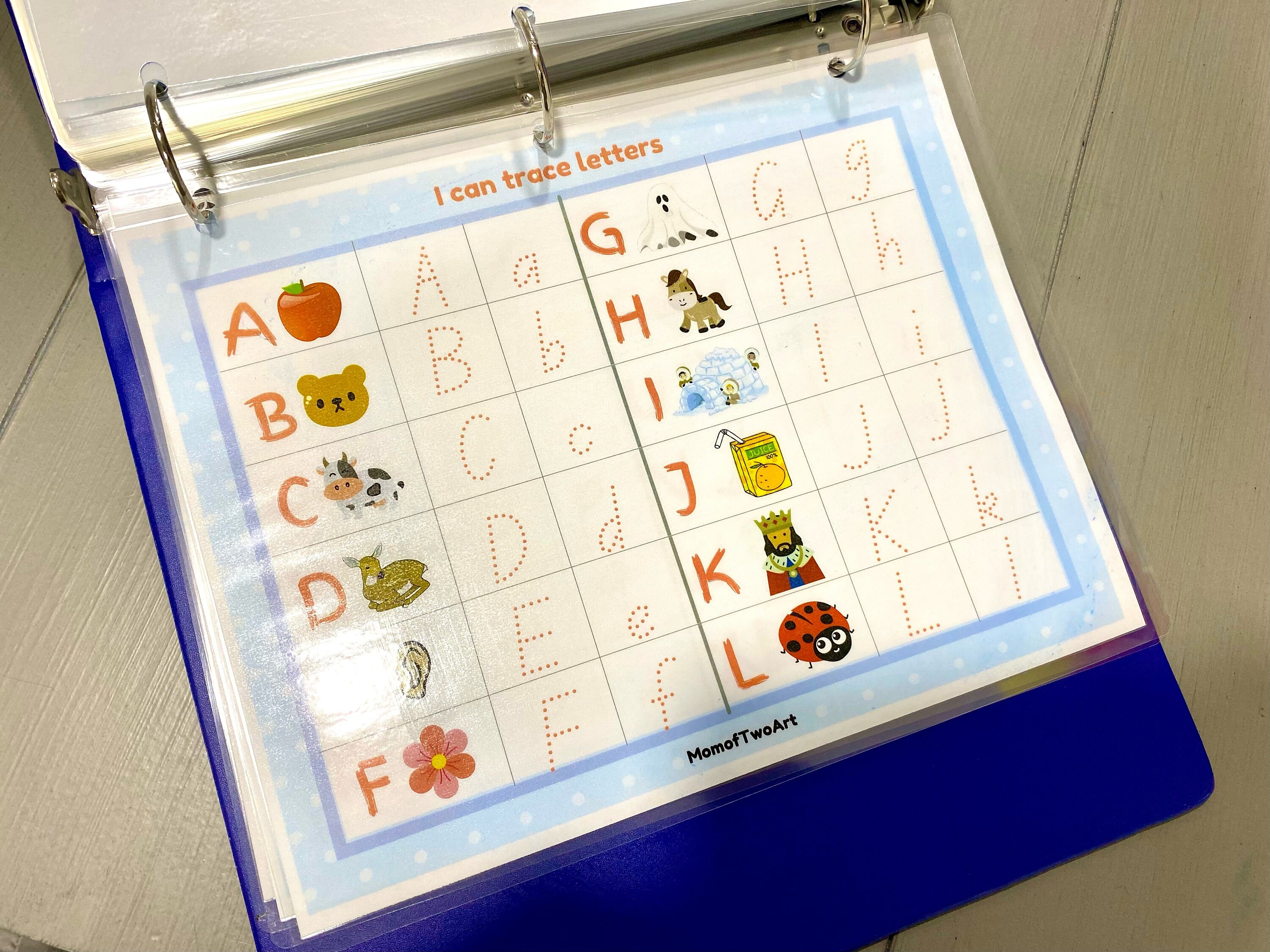 Alphabet Busy Book Printable ABC Quiet Book Toddler Busy Binder ...