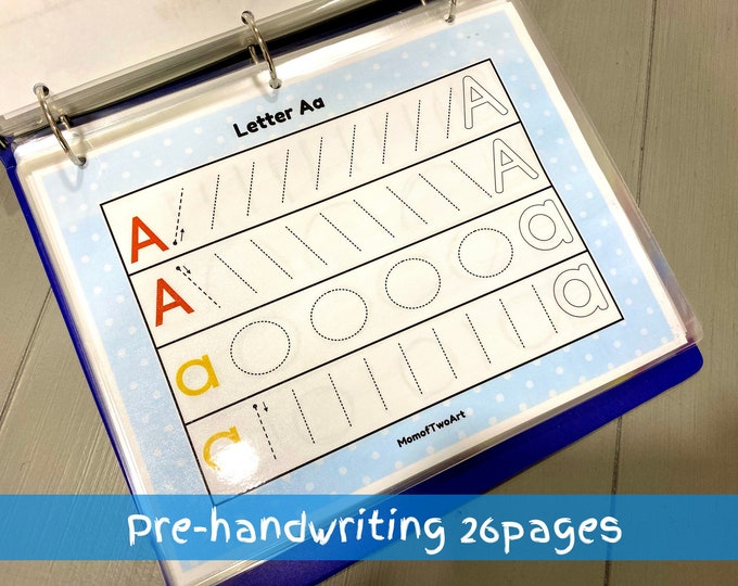 Prewriting Tracing Lines, Letters & Numbers Activity Printable Busy ...