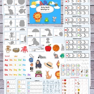 Alphabet Busy Book Printable ABC Quiet Book Toddler Busy Binder ...
