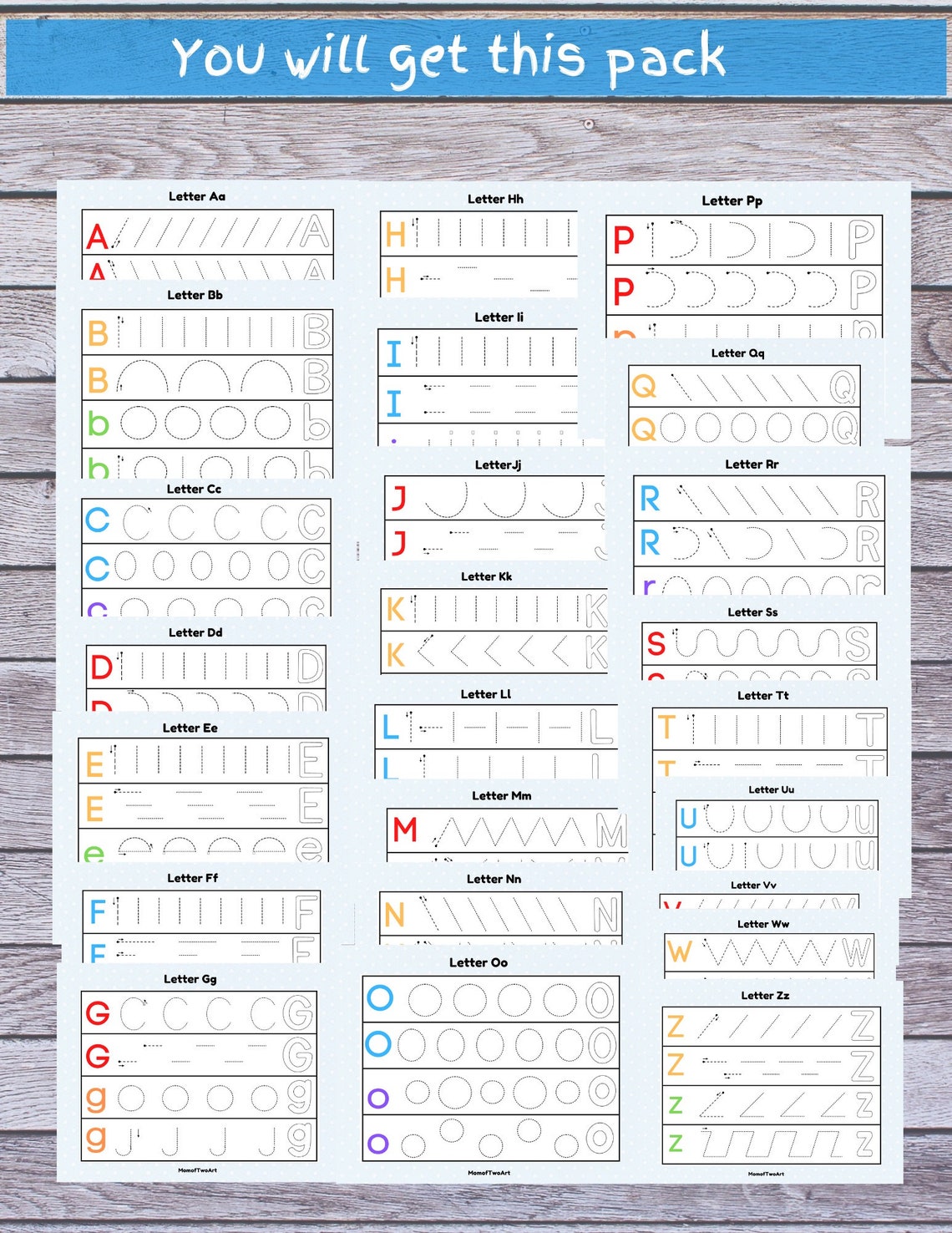 Prewriting Fine Motor Tracing Alphabet Worksheets, Line Tracing Sheets ...