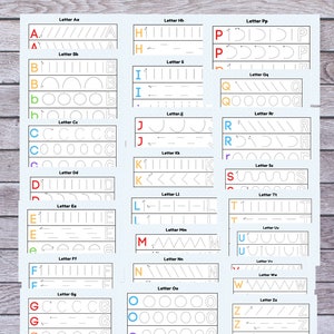Prewriting Fine Motor Tracing Alphabet Worksheets, Line Tracing Sheets ...