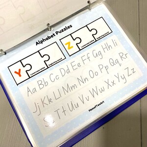 Alphabet Busy Book Printable ABC Quiet Book Toddler Busy Binder ...