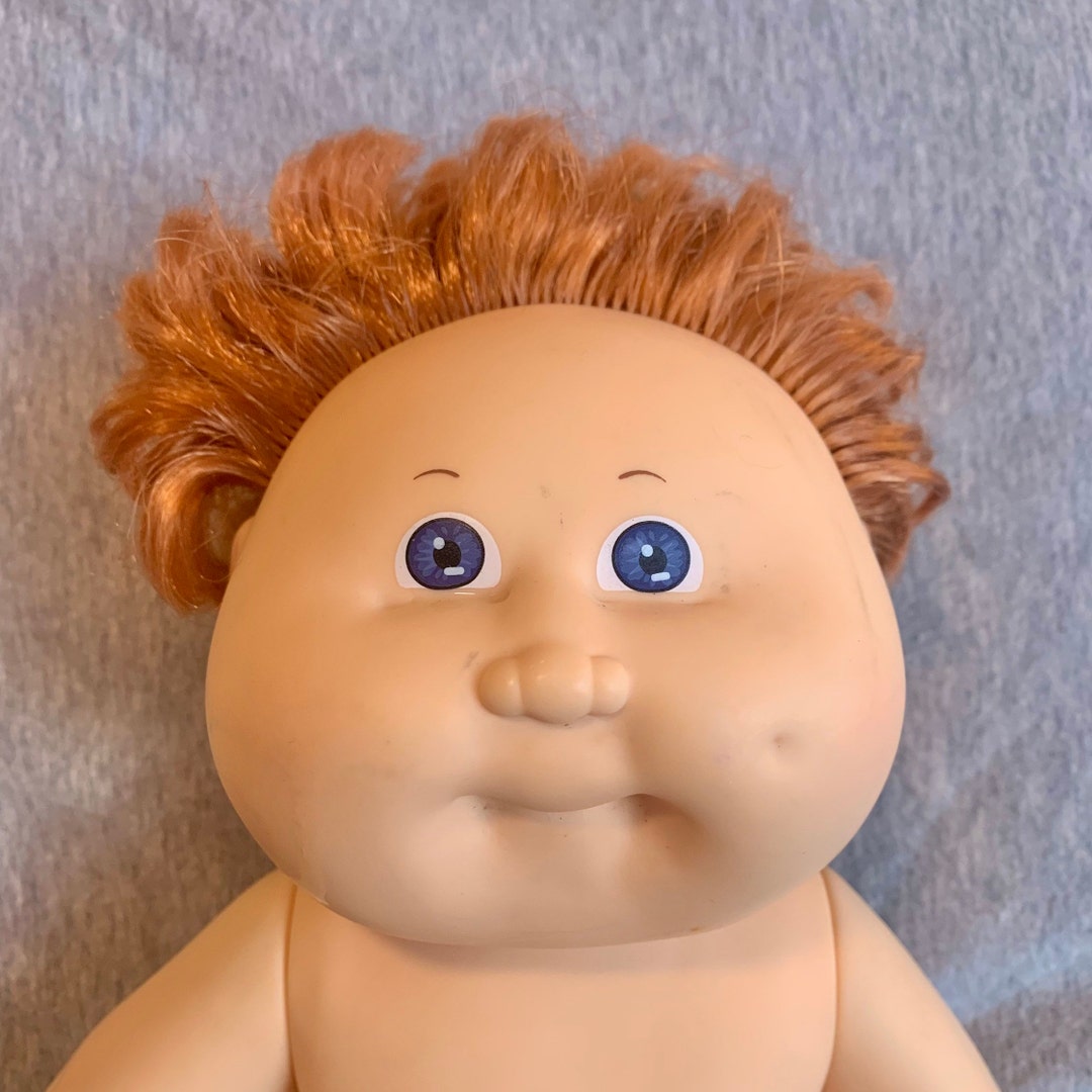 Vintage 1978 1982 Ginger Cabbage Patch Kid With Floral Overalls, Purple ...