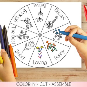 DIY Mother's Day Spinner Wheel Printable Customizable Craft for Mom ...