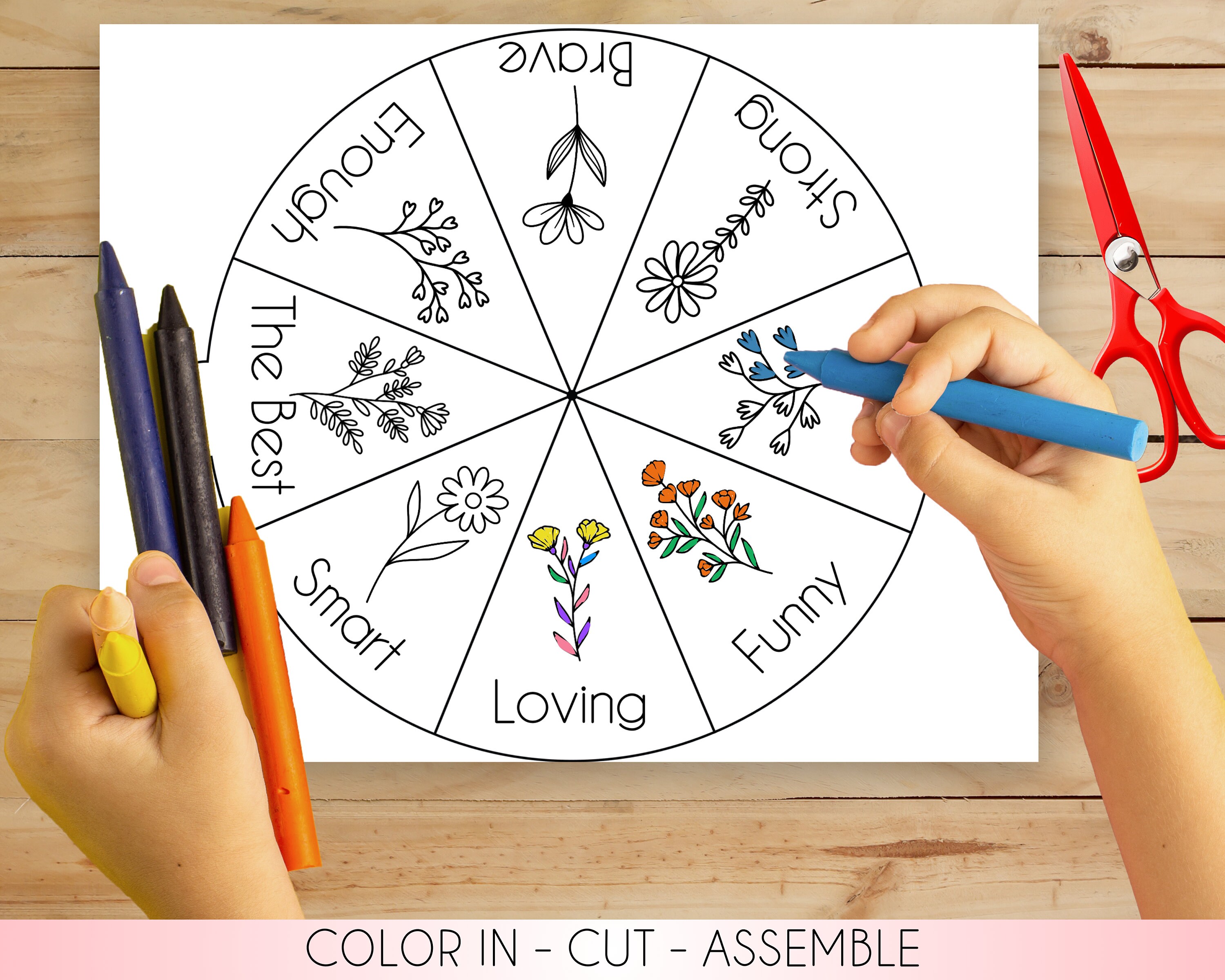 DIY Mother's Day Spinner Wheel Printable Customizable Craft for Mom ...