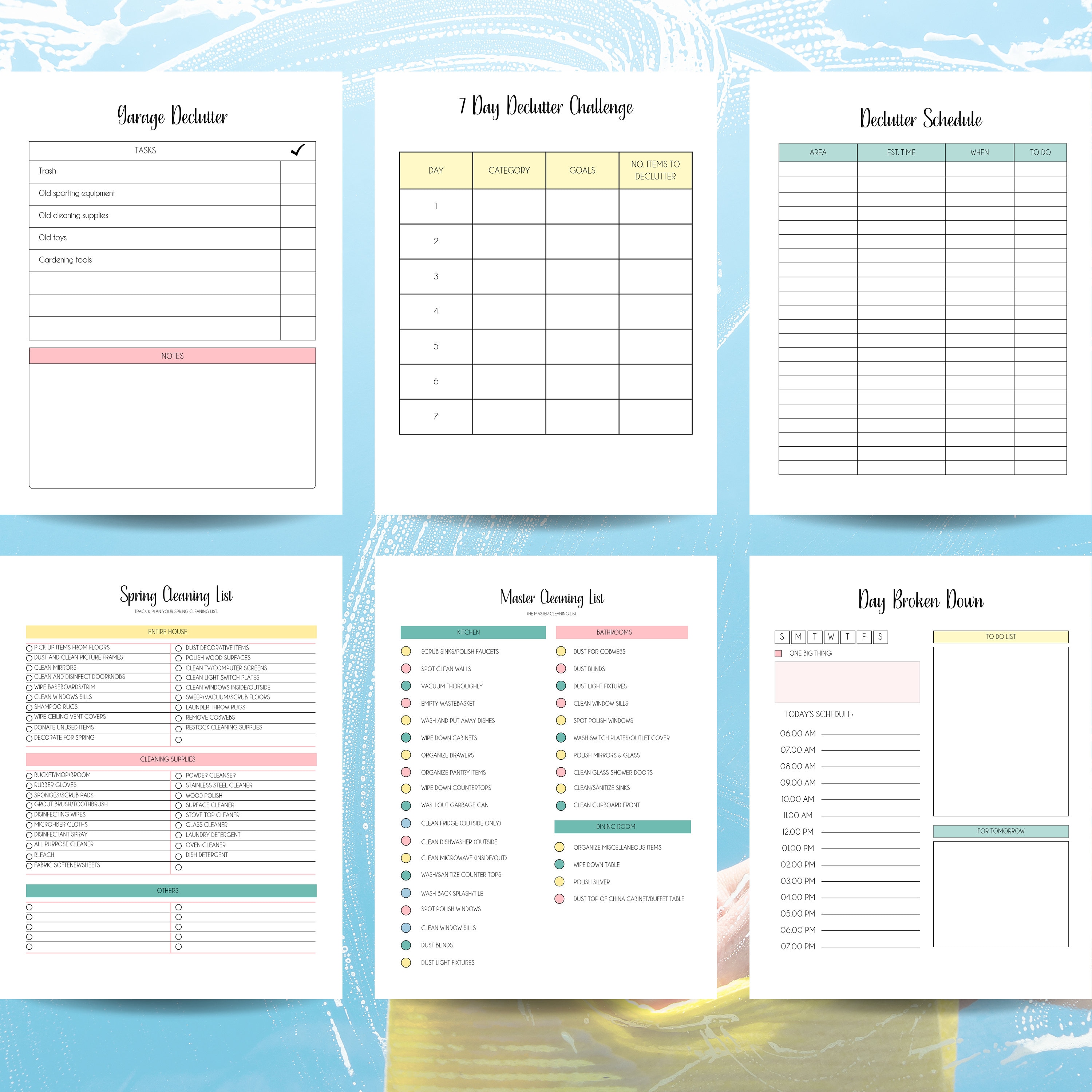 Master Cleaning Checklist and Decluttering Planner Ultimate 43 Page ...