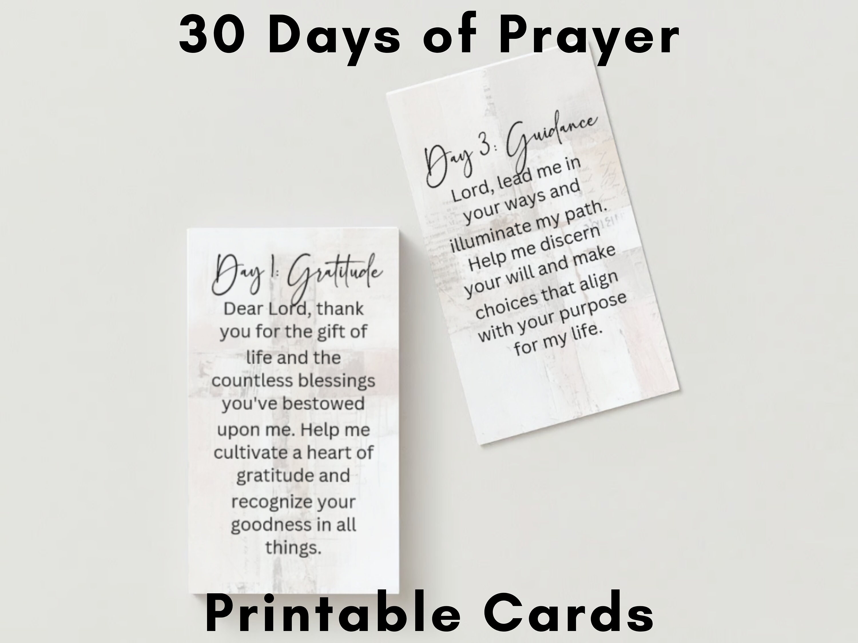 30 Days of Prayerful Moments Printable Cards for Daily Spiritual ...